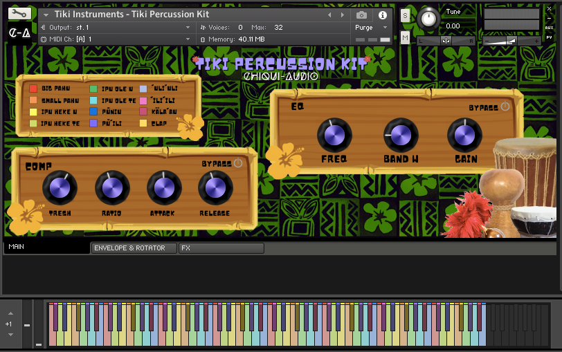 TIKI INSTRUMENTS - TIKI PERCUSSION KIT – Chiqui-Audio